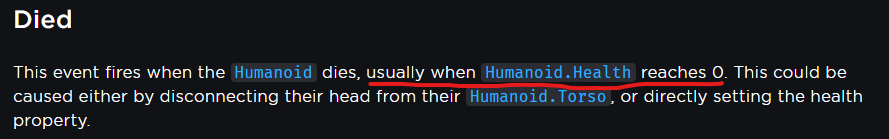 Humanoid Died Not Working For A Non Character Model Scripting Support Developer Forum Roblox
