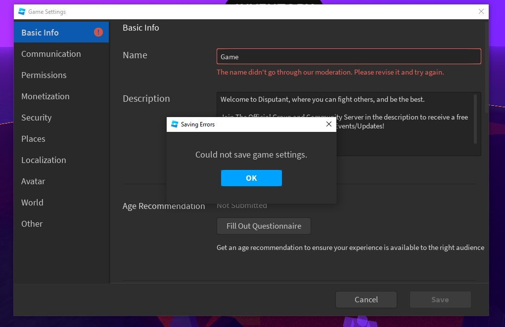 Help fixing bug in studio - Game Design Support - Developer Forum | Roblox
