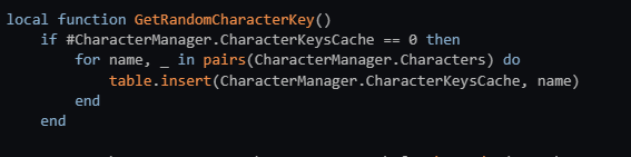 Have I done this right (character selection)? - Scripting Support ...