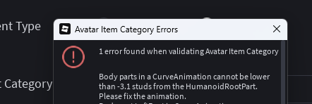 How Do I Fix This Error Body Parts In A Curveanimation Cannot Be