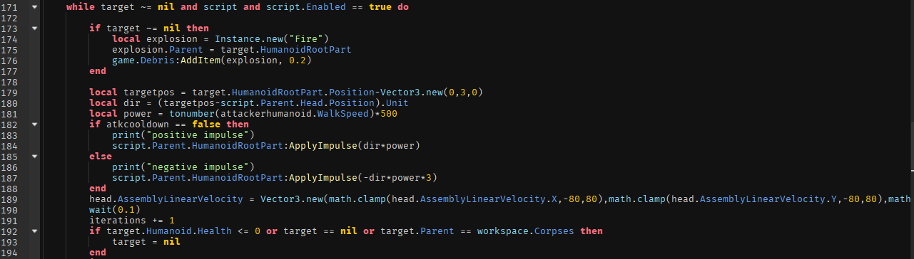 Attempting to create an npc that rolls via applyimpulse - Scripting Support - Developer Forum ...