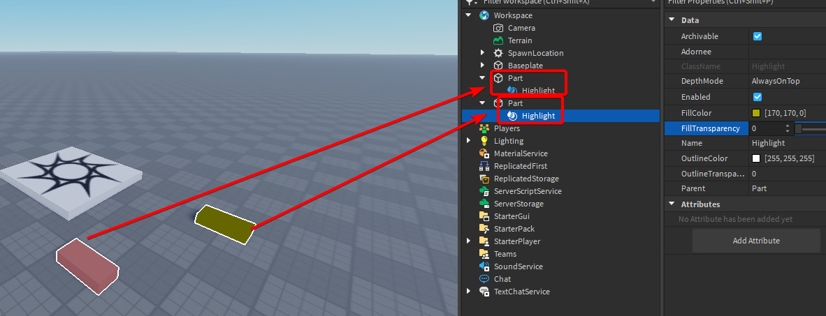 Highlight adornee does not apply in Studio - Studio Bugs - Developer Forum | Roblox