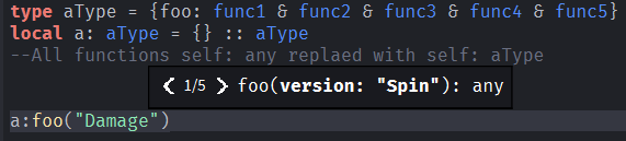 When overloading functions with implied "self", lua type checking bugs ...