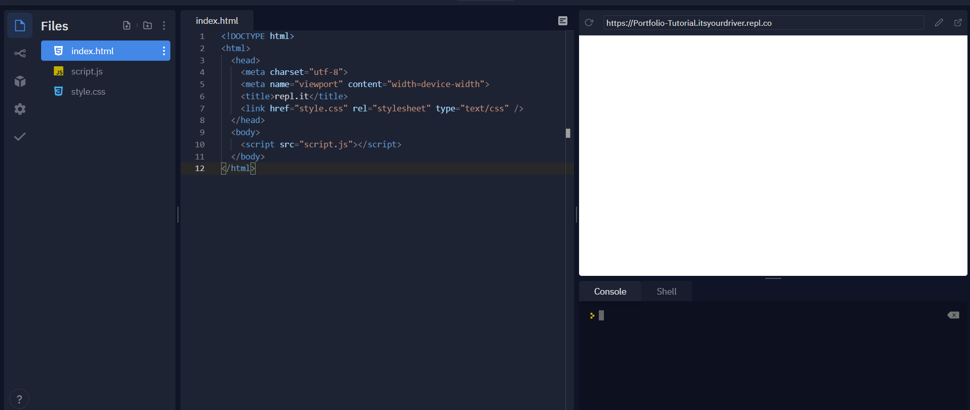 How to create and host a portfolio website for free with Replit and ...