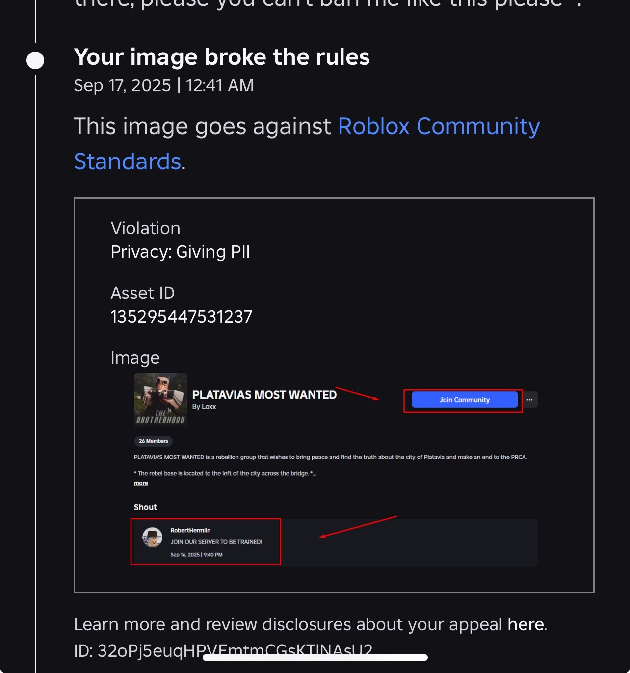 [APPEAL ACCEPTED BUT ACCOUNT STILL BANNED!] Friend Falsely Terminated ...