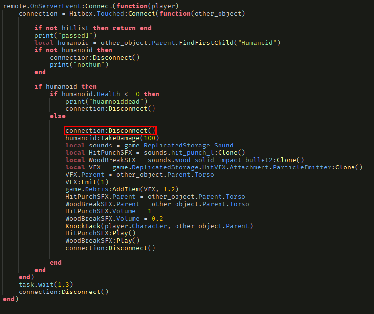 How Do I Make My Hitbox Hit Multiple Humanoids At Once Code Review Developer Forum Roblox 