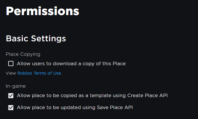 Error with AssetService:CreatePlaceAsync(), HTTP (403) - Scripting Support - Developer Forum ...