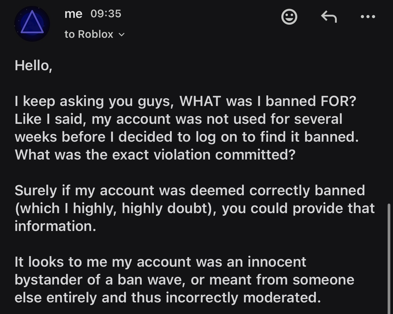 Why was I falsely banned for an enforcement action taken on another ...