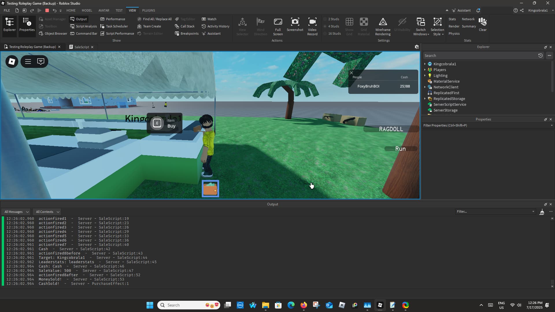 Roblox Script Refuses add leaderstats with SaleValue - Scripting Support - Developer Forum | Roblox