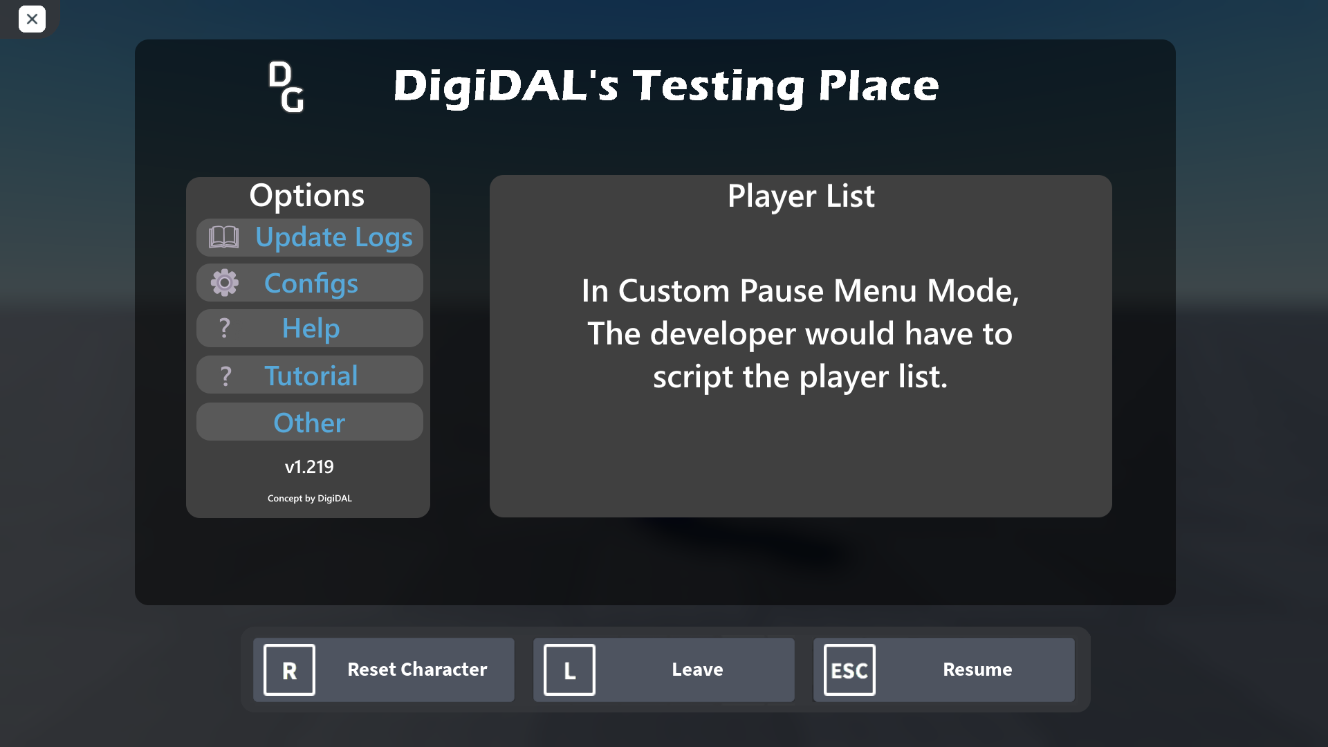 Edit Escape Menu - Engine Features - Developer Forum | Roblox