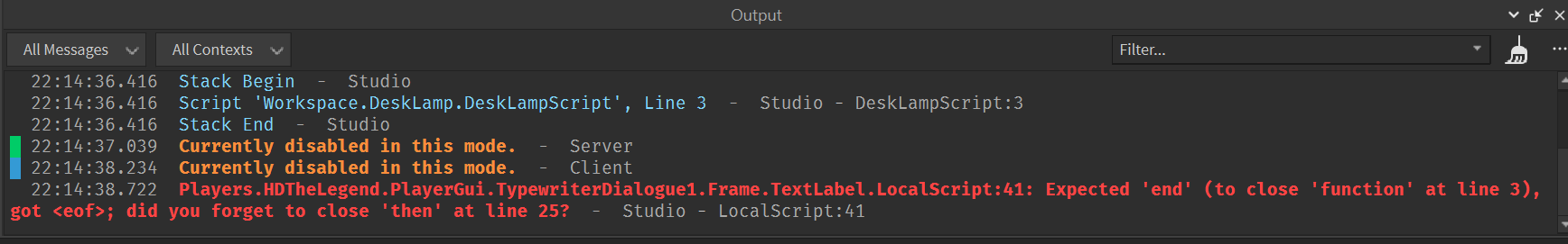 Help Player Is Able To Get Typewriting Effect More Than Once Scripting Support Developer 0940
