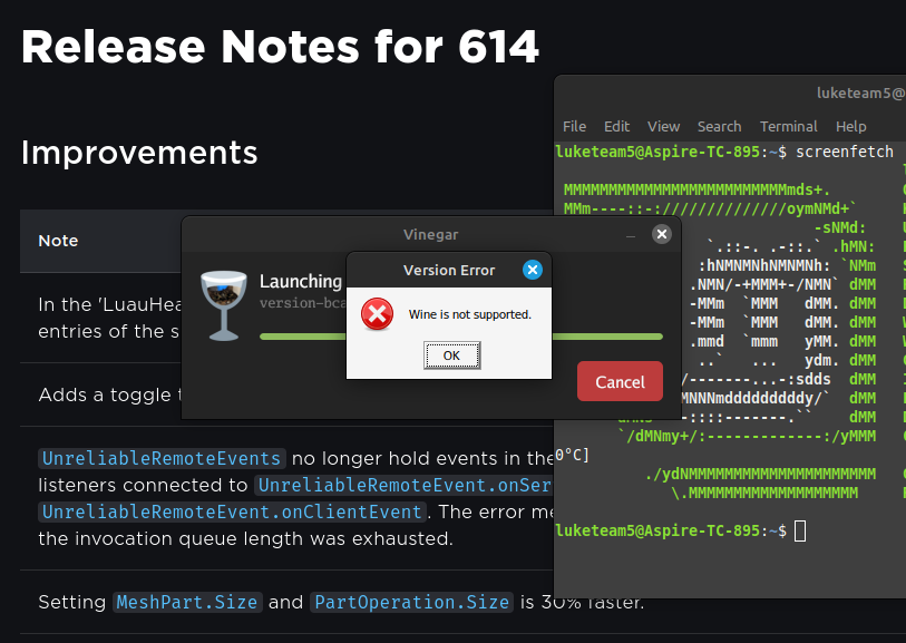 Release Notes for 614 - Release Notes - Developer Forum | Roblox