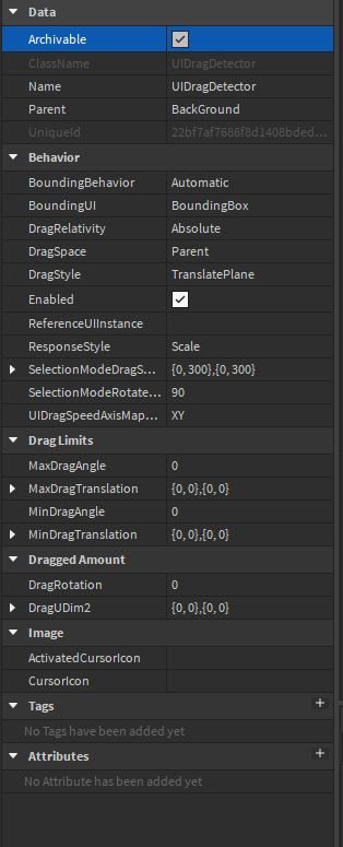 UiDragDetector not working - Art Design Support - Developer Forum | Roblox