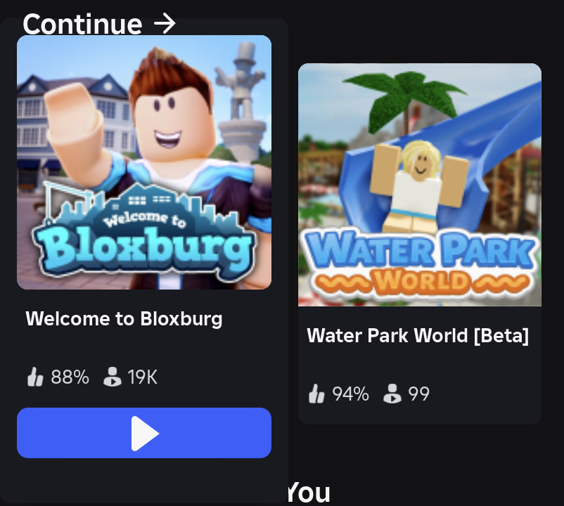 Continue text can be eclipsed by other UI elements - Roblox Application ...