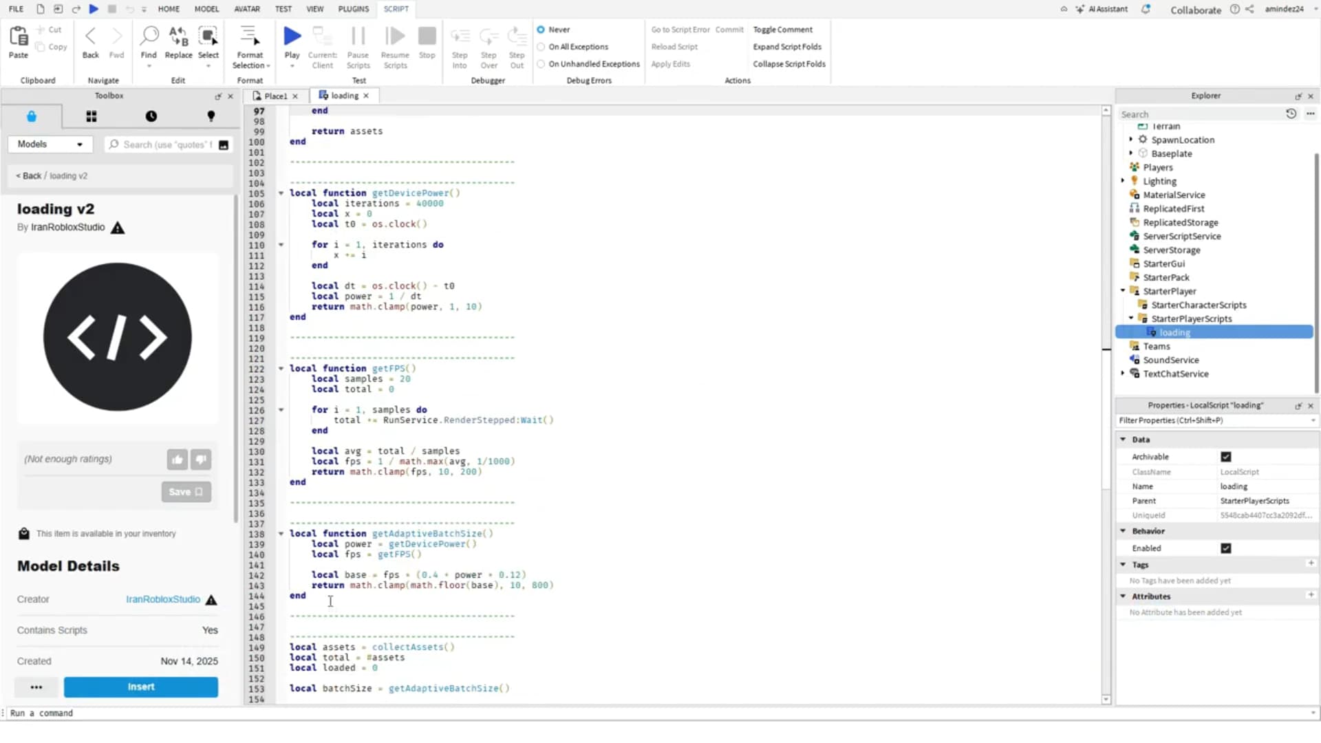 Using FPS in loading "Loading speed" - Scripting Support - Developer Forum | Roblox