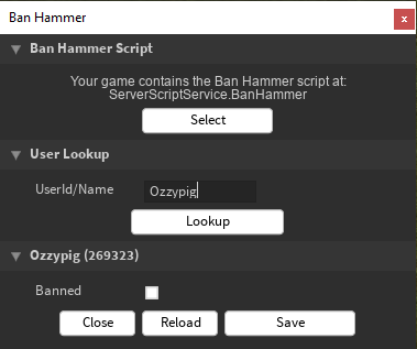 Ban Hammer (Roblox Studio Plugin) - Bulletin Board - Developer Forum ...