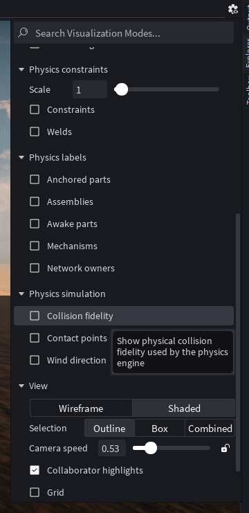 Non-janky collision with 1 part only - Building Support - Developer ...