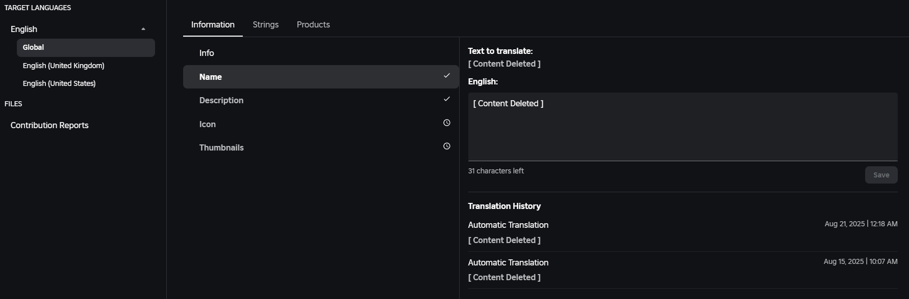 Global Source Text is [Content Deleted] and cannot be edited - Roblox ...