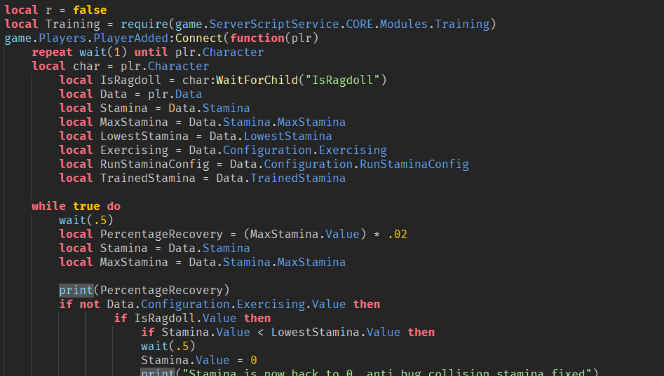 Add Stamina Problems - Scripting Support - Developer Forum | Roblox