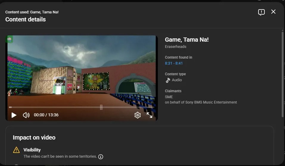 Sound effect used in Roblox Game Experiences getting likely false ...
