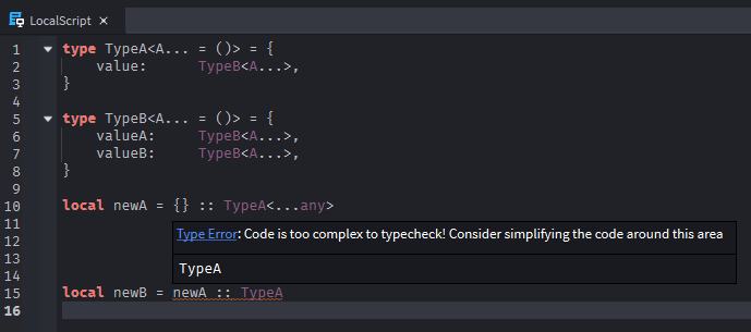 [New solver] Cant cast type packs "Code is too complex to typecheck ...