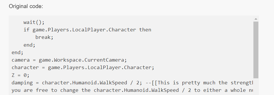 Problems with camera bobbing - Scripting Support - Developer Forum | Roblox