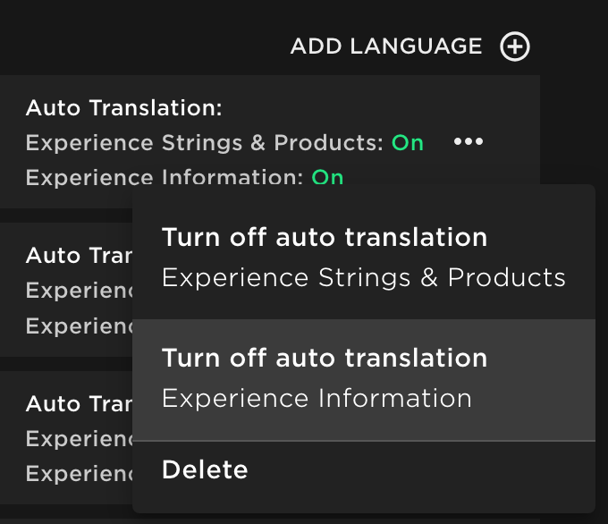 How to turn off auto localize for only game title - Game Design Support - Developer Forum | Roblox