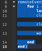 Blank line code, cant select/write - Studio Bugs - Developer Forum | Roblox