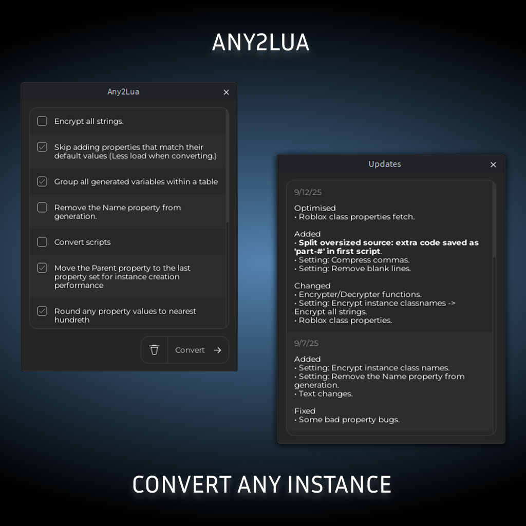 Any2Lua Plugin - Convert anything to luau - Community Resources ...