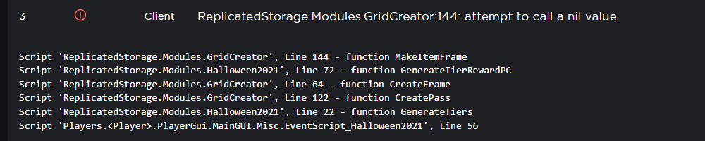 Error report from another game appearing - Creator Hub (create.roblox ...