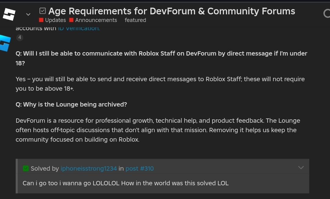 Age Requirements for DevForum & Community Forums - Page 19 ...