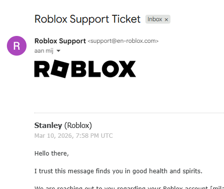 Is this a valid roblox support email address? - Platform Usage Support ...