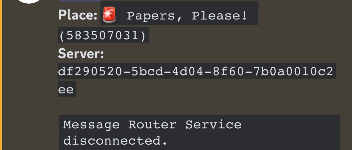 URGENT: Can't run my game anymore: MessagingService: Service disconnected - Studio Bugs ...