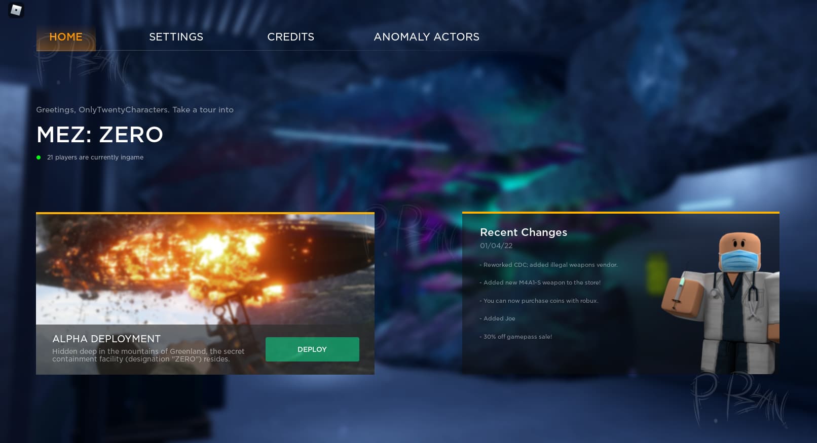 SCP:F Ground Zero | Main Menu Test - Creations Feedback - Developer ...