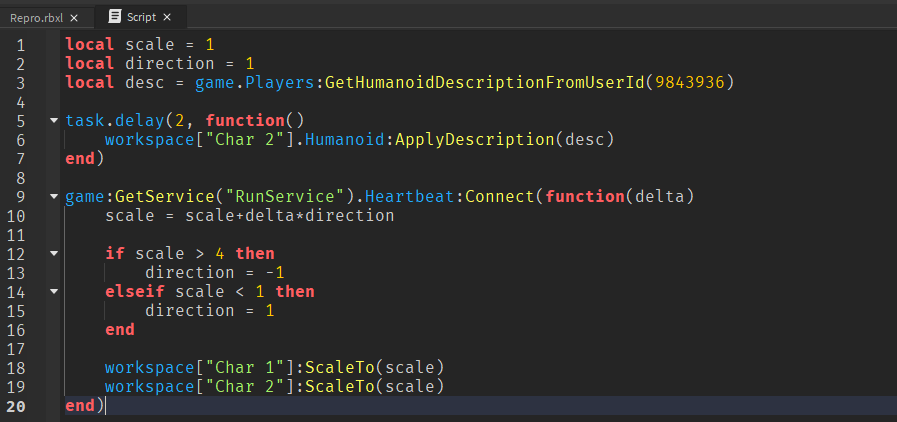 Applying Humanoid Description on Scaled Humanoids causes Scale Issues - Engine Bugs - Developer ...
