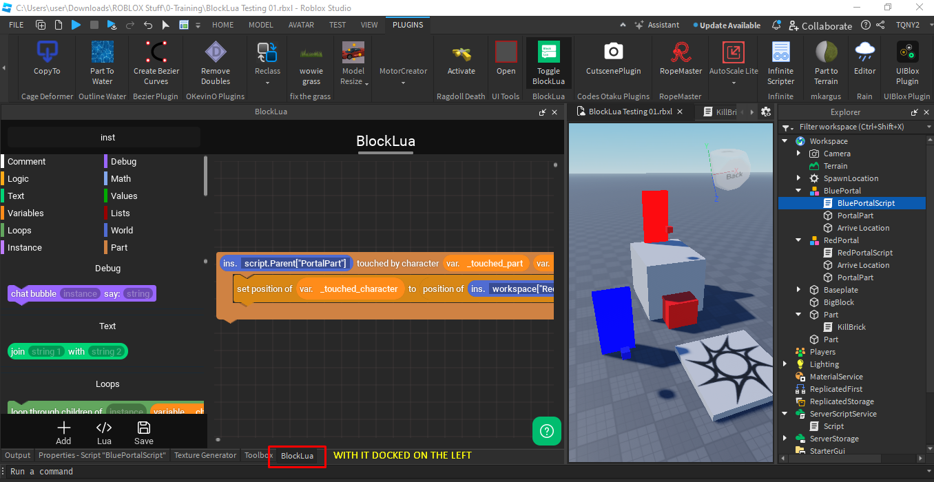 BlockLua | Roblox Visual Scripting like Scratch! - Community Resources ...