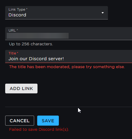 Let us put "Discord" in the Social Link text - Website Features ...