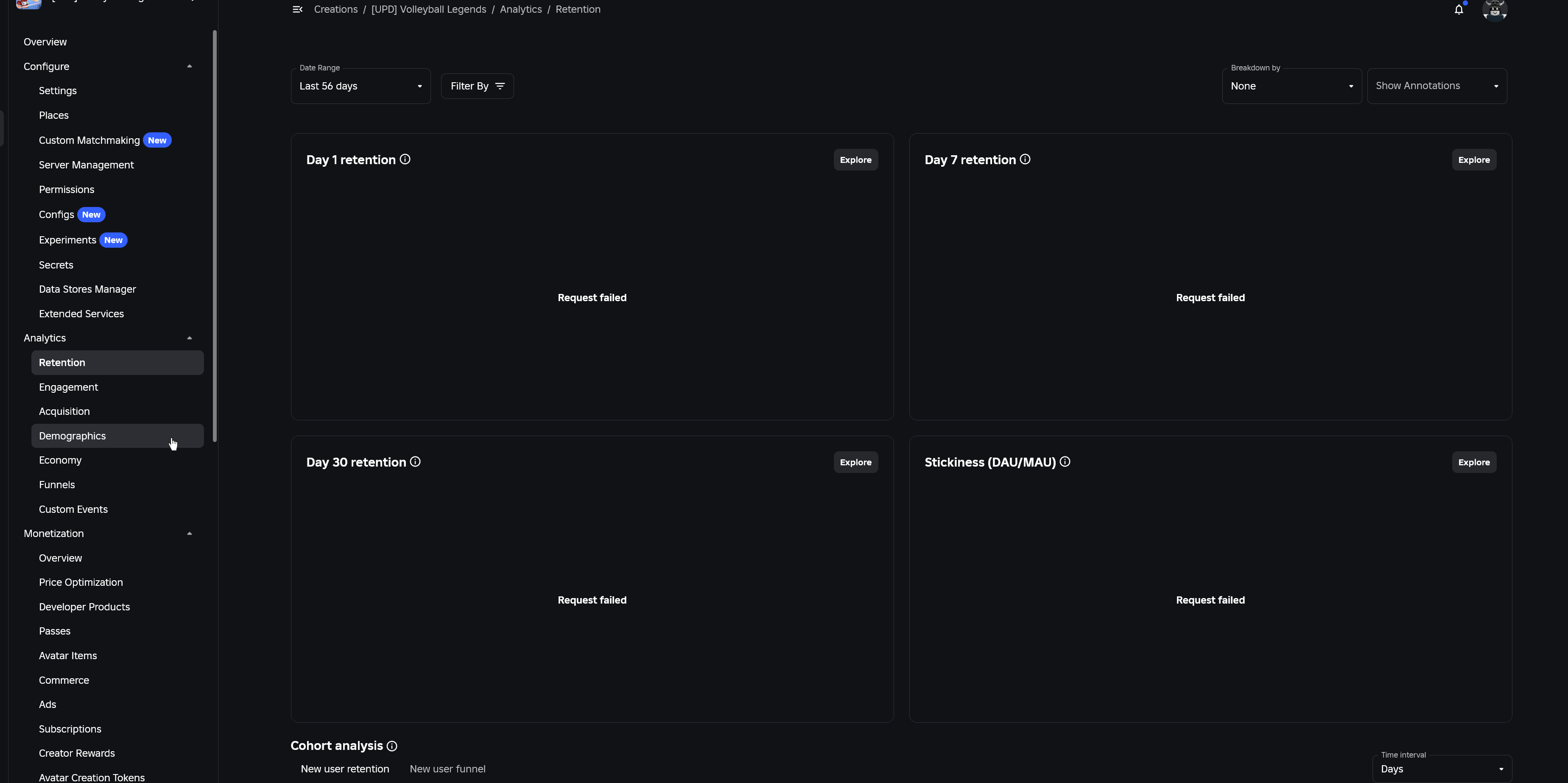 Analytics is having a lot of issues - Creator Hub (create.roblox.com ...
