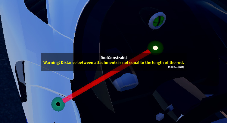 Why does my rod constraint say 'distance is not equal to length of rods'? - Scripting Support ...