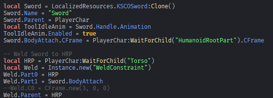 What would I use to ensure this model is brought to the character ...