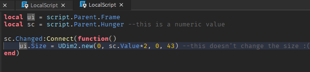 The ui size doesn't change - Scripting Support - Developer Forum | Roblox