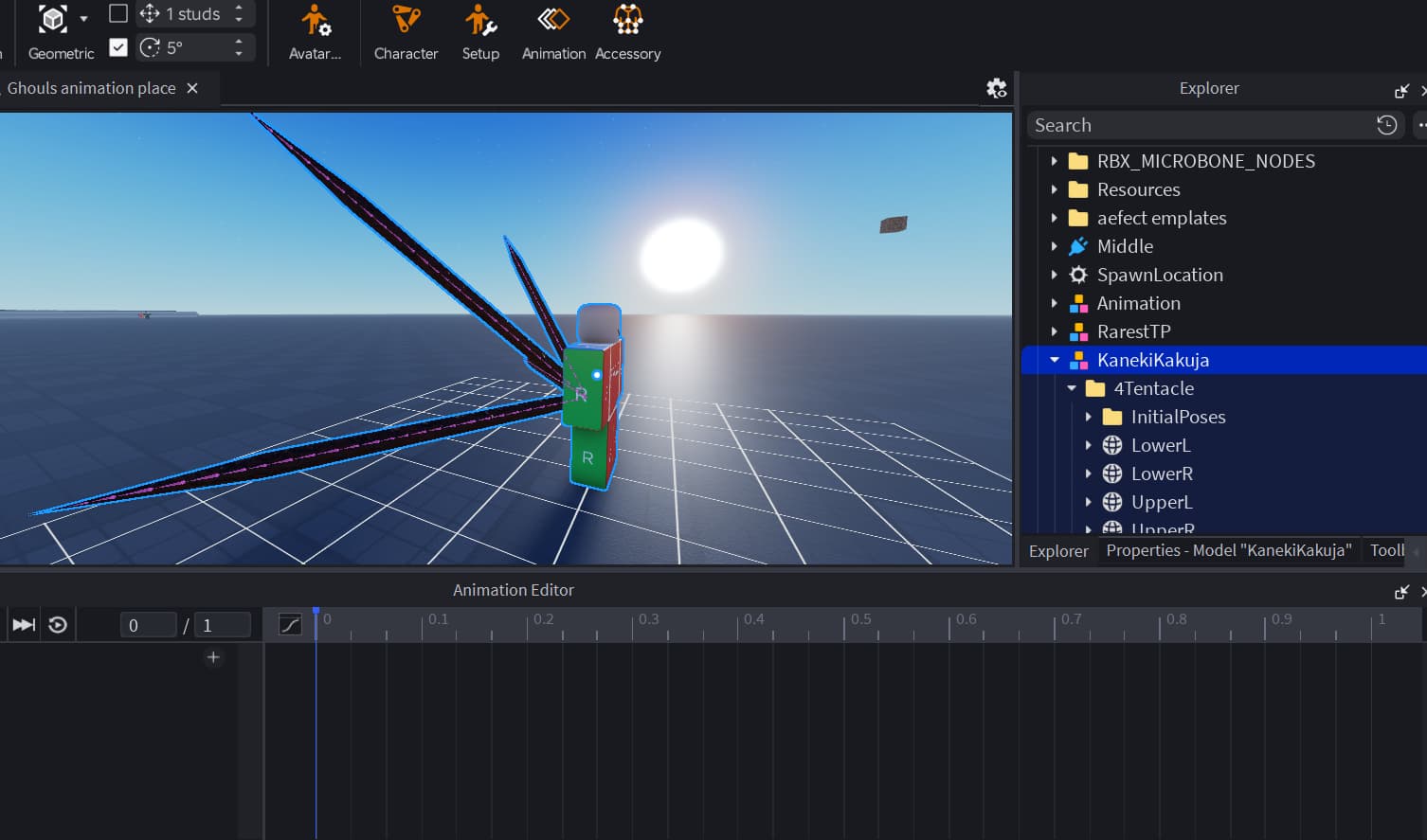 Bones does not appear in moon animator but appears in animation editor ...