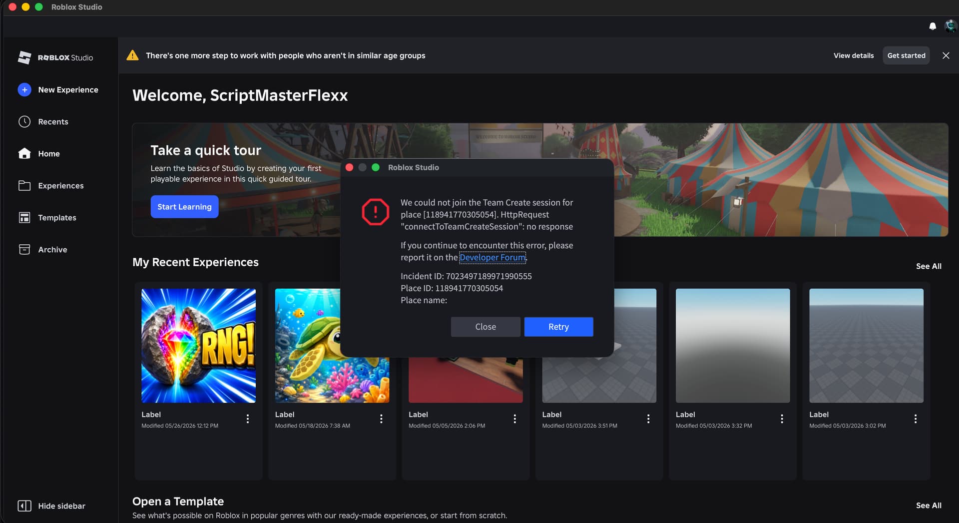 I cannot open places in studio - Studio Bugs - Developer Forum | Roblox