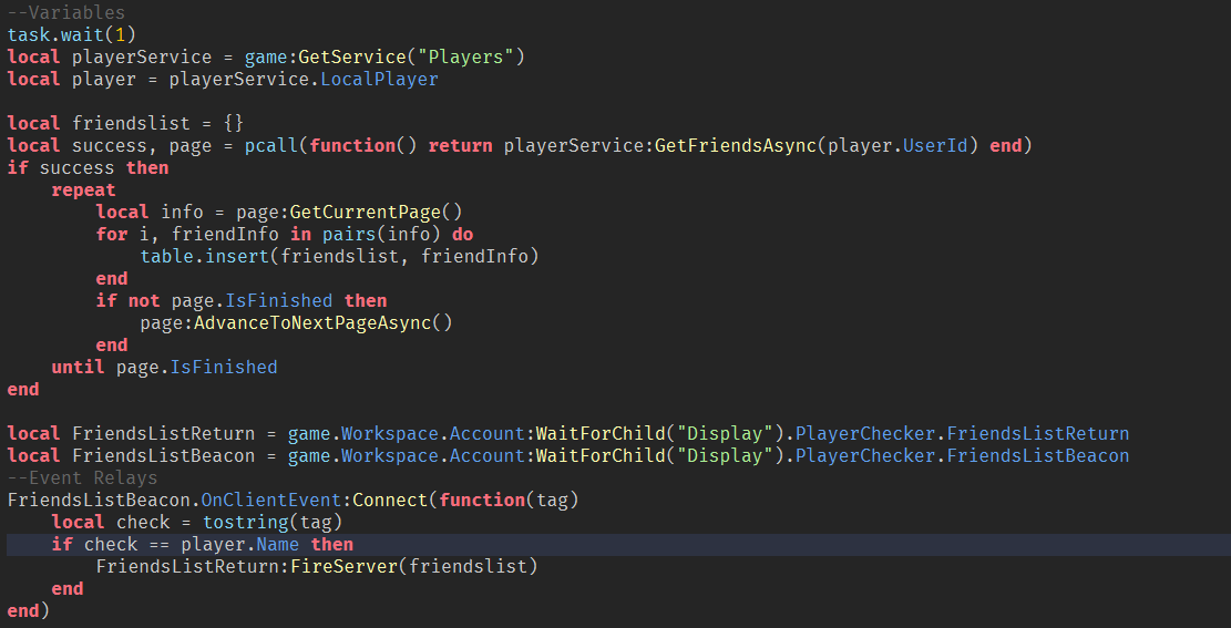 Sending a Friends List array from a Local Script to a Server Script is ...