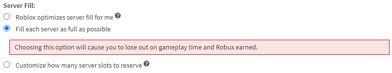 Roblox Server Fill - Game Design Support - Developer Forum | Roblox