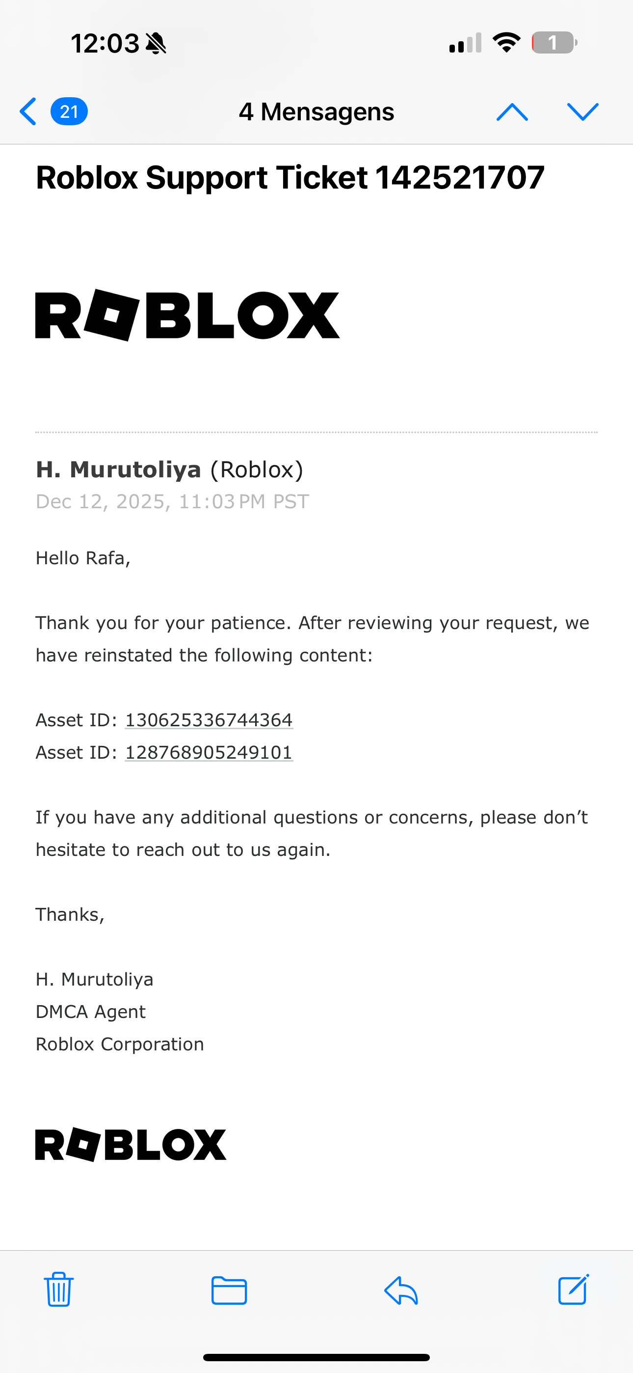 Possible False DMCA Report Resulting in Account Termination, Loss of ...