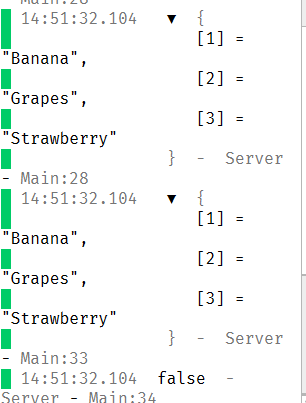 Despite tables matching, a function returns false - Scripting Support - Developer Forum | Roblox