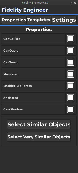 Fidelity Engineer Plugin V.2.0 - Easier changes for performance ...