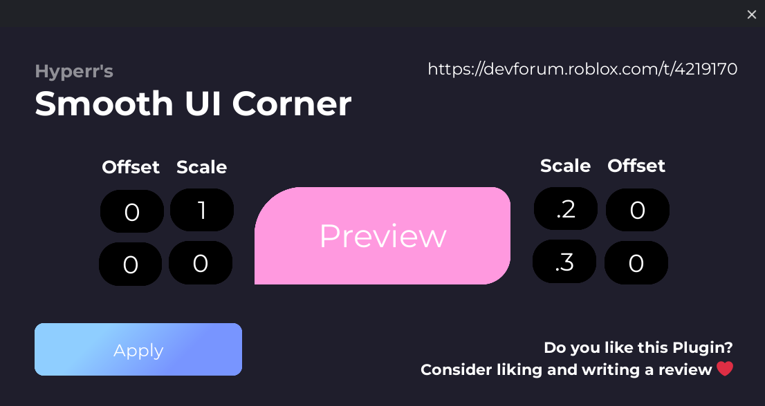 Smooth UI Corner - Instantly smooth any GuiObject's corners! [PLUGIN ...