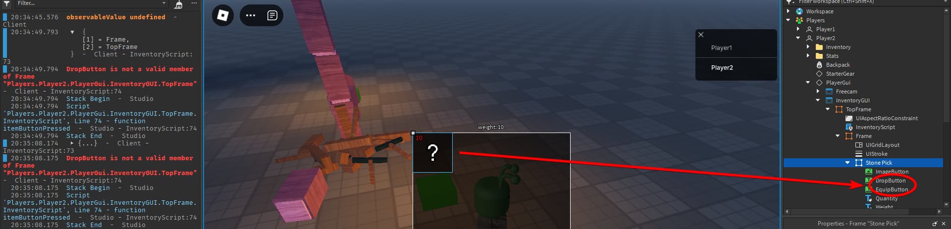 Issue with GetGuiObjectsAtPosition on a local server (2plr) - Scripting Support - Developer ...
